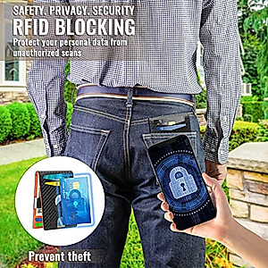 Wallet With Airtag Holder for Mens, Slim Long Bifold Wallets for Men RFID Blocking Wallets Business Card Holder Credit Card Holder Purse Black Airtag Wallet with Money Clip Large Capacity Mens Gift