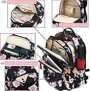 Leaper Water-resistant Cute Mermaid Laptop Backpack Travel Bag College Backpack Satchel Light Pink