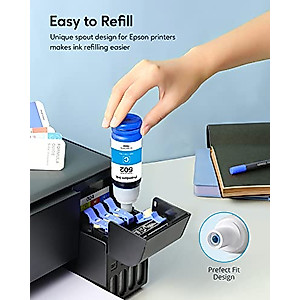 502 High Capacity (5 Bottles) Compatible Refill Ink Bottle Replacement for Epson 502 Ink Refill Bottles (Not Sublimation Ink) Use for EcoTank ET-2850 ET-3830 ET-3850 ET-2760 ET-3760 ET-15000 Printer