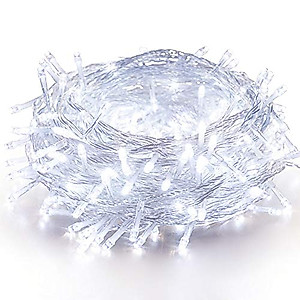 Christmas LED String Light Fairy Twinkle with 8 Flash Changing Modes,200 LED 66ft/20M Waterproof Decorative Lights for Kid's Bedroom, Wedding, Chirstmas Tree, Festival Party, Garden, Patio (White)