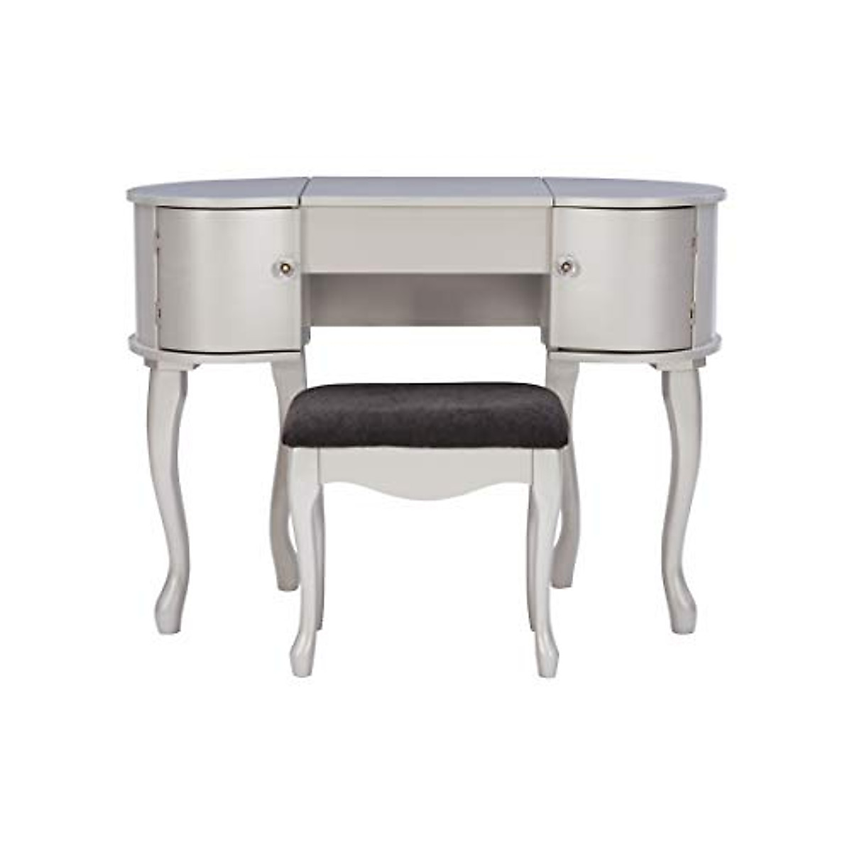 Linon Paloma Vanity Set, 30" x 40.5" x 19.25", Silver