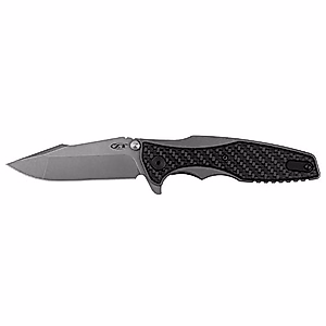 Zero Tolerance Hinderer CF Pocketknife; 3.5-Inch Blade of 20CV Stainless Steel; Titanium Handle with Glow-in-The-Dark Carbon Fiber Overlay, Frame Lock, Made in The USA (0393GLCF)