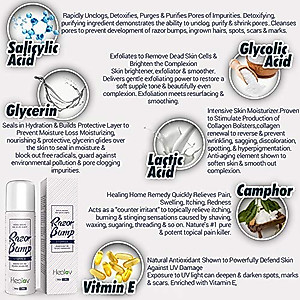 Roll On Razor Bump Treatment for Bikini Area, Legs, Underarms, Groin, Face – Natural Post Shaving & Waxing Dark Spot Removal Ingrown Hair Razor Burn Relief Ointment Solution for Women & Men