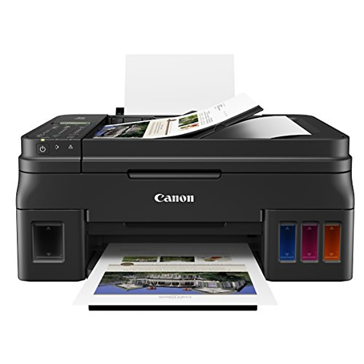 Canon PIXMA G4210 Wireless All-In-One Supertank (Megatank) Printer, Copier, Scan, Fax and ADF with Mobile Printing, Black, One Size (2316C002)