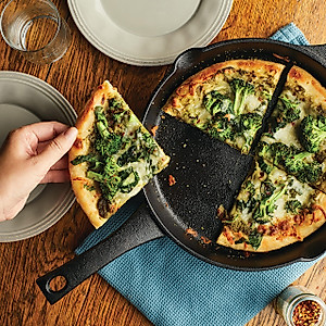 Rachael Ray Pre-seasoned Cast Iron Skillet, 10 Inch, Black