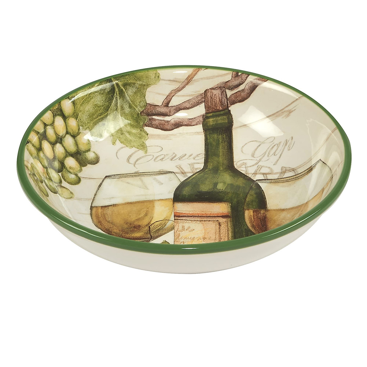 Certified International Meadow Brook 38 oz. Soup/Pasta Bowls, Set of 4, 2 Assorted Designs