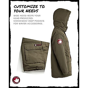 CANADA WEATHER GEAR Boys Winter Coat - Heavyweight Parka Ski Jacket (8-20)