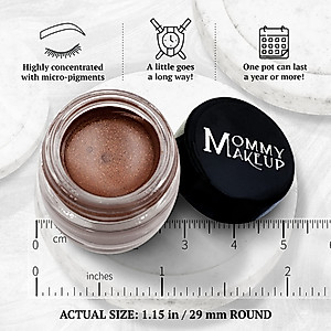 Mommy Makeup Waterproof Stay Put Gel Eyeliner Pot High Pigment, Long Lasting, 0.14 oz (Chocolate Sizzle)