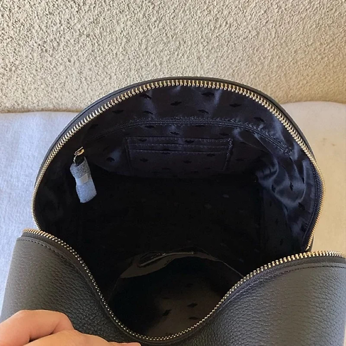 Kate Spade New York Leila Dome Backpack Pebbled Leather Medium (Black)