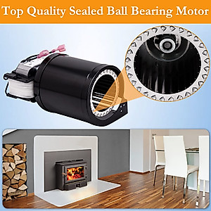 Criditpid Wood Stove Front Blower Motor for Avalon 99000137, Olympic & Rainier, Front Blower Fan for Lopi 99000123, Freedom, Answer & Revere. (Left + Right)