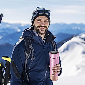 Coffee thermos,Coffee bottle,Tea Infuser Bottle,Smart Sports Water Bottle with LED Temperature Display,Double Wall Vacuum Insulated Water Bottle, Stay 12 hours of hot or cold water (D)