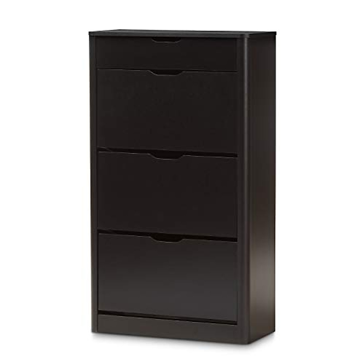 Baxton Studio Cayla 4 Drawer Shoe Cabinet in Black