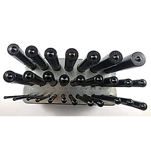 LLDSIMEX 28 Piece Transfer Punch Set 3/32"-1/2" by 64ths Plus 17/32"