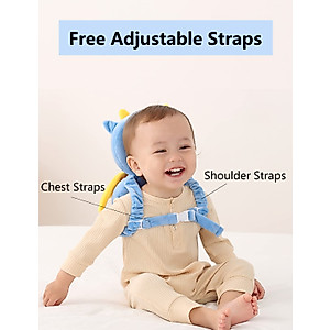 Toddler Baby Head Protection Cushion Backpack Wear,Dinosaur