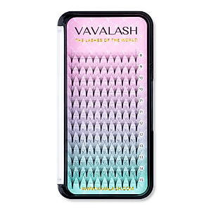 Eyelash Extensions 3D 4D 5D 6D 8D 9D 10D Thickness 0.07/0.1 C/D Curl Eyelashes Middle Stem & Long Stem Heat Bonded Premade Fans Russian Volume Lash Extensions Supplies (Middle Stem 10D-0.07-D-8-15mm)