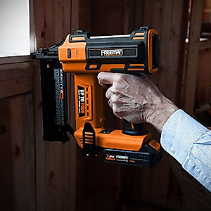 Freeman PE20V2118G2 20 Volt Cordless 2-in-1 18-Gauge Nailer/Stapler Kit with Lithium Ion Battery, Charger, Bag, and Fasteners (400 Count) – 1400 Shots per Charge