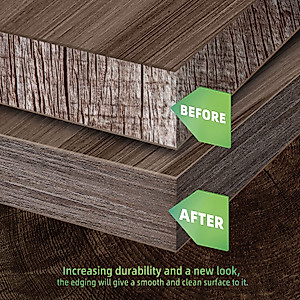 ZYJT Walnut Edge Banding, 1 inch x 50ft roll of Veneer Edge Banding, Pre-glued Flexible Real Wood Tape Banding for Cabinet Repair Furniture Restoration