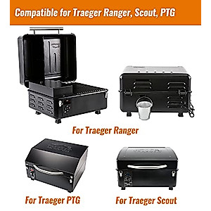 NUPICK 25 Pack Mini Grease Bucket Liner for Traeger Ranger, Scout, PTG, Grill Drip Tray for Traeger BAC459, 4.3" x 4"
