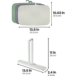 Carrotez Index Plastic Cutting Board With a Stand, Cutting Board Organizer Rack Storage, Cutting Board Organizer Stand Holder, Baking Sheet, Dishwasher-washable