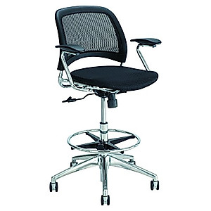 Safco Products 6820BL Reve Extended Height Mesh Back Task Chair, Black