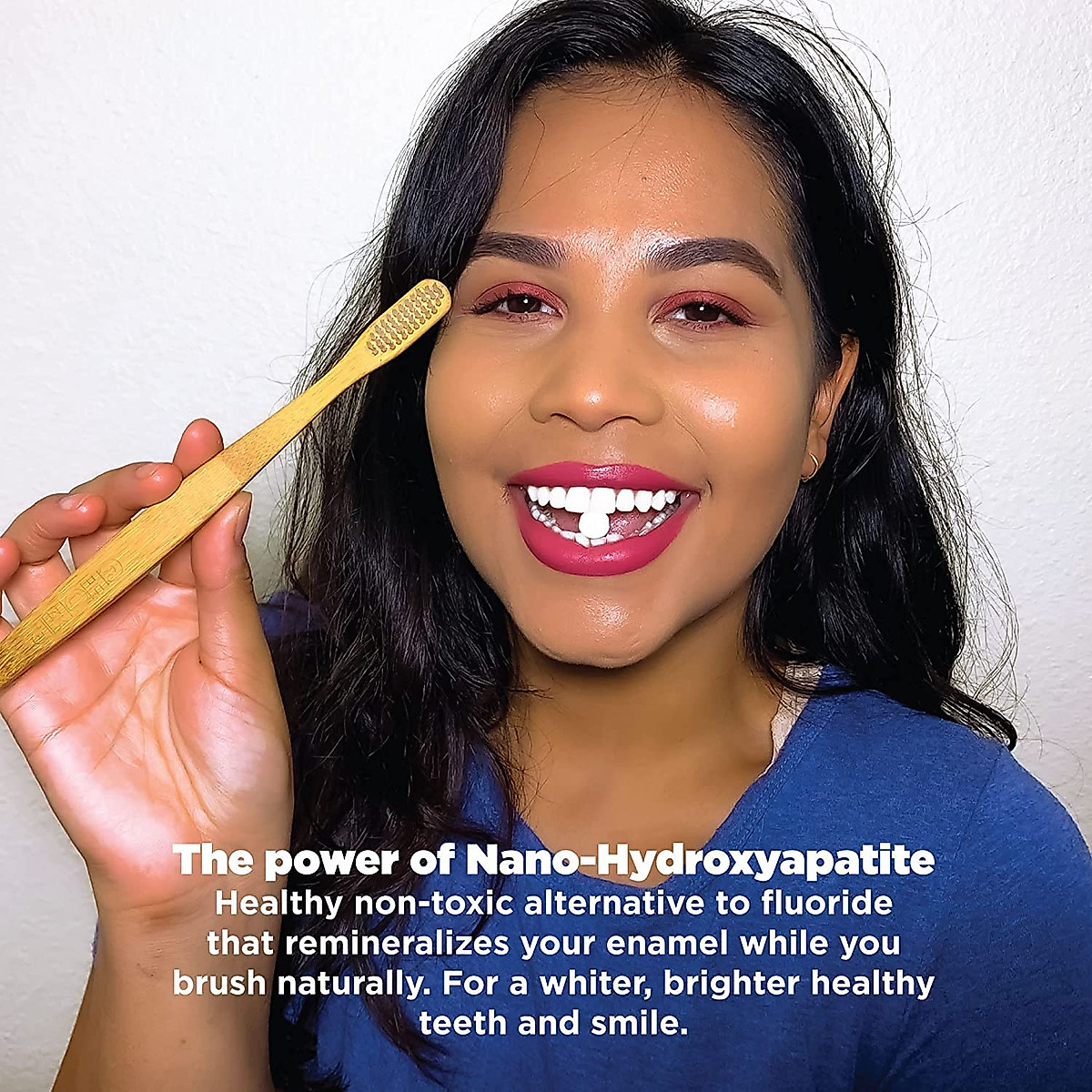 Chomp Super Whitening Cool Fruit Toothpaste Tablets with Nano Hydroxyapatite Refill