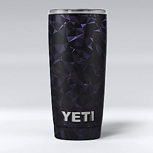 Design Skinz Dark Blue Geometric V21 - Skin Decal Vinyl Wrap Kit Compatible with The Yeti Rambler Cooler Tumbler Cups