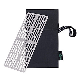 Outdoor Camping Hiking Titanium Charcoal BBQ Grill Plate Ultralight Baking Cooling Rack Heavy Duty Dining Cooking Roasting Kitchen Utensils Ti1598B