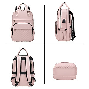 ZJIMLIN Laptop Backpack for Women 17 Inch Nurse Backpack Computer Backpack Waterproof Anti-theft Travel Backpack for Women