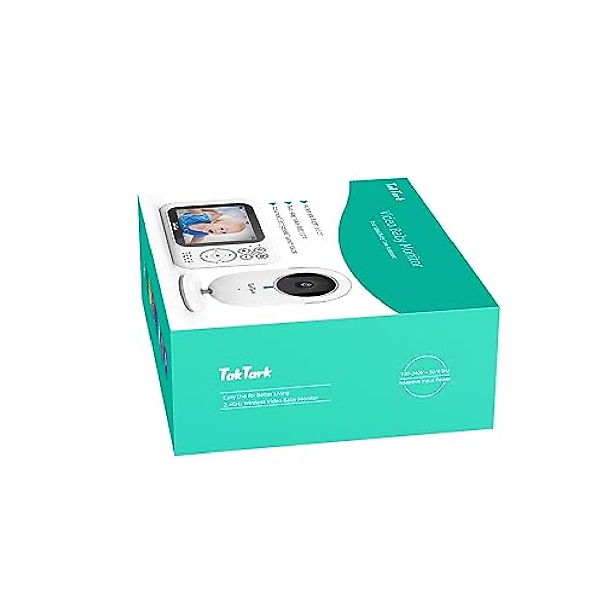TakTark Baby Monitors, BM611 3.2" Baby Monitor with Camera and Audio, 2 Way Audio, Night Vision, Digital Zoom, VOX Mode, Indoor Room Temperature, Range up to 850ft
