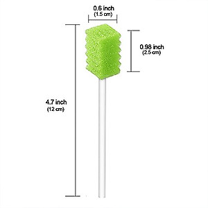 (250 Pack) Disposable Oral Swabs, Sterile Dental Sponge Swabsticks Unflavored for Mouth & Gum Cleaning