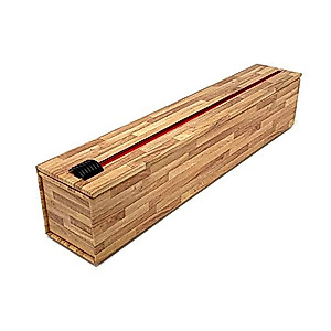 ChicWrap Butcher Block Parchment Paper Dispenser - Includes 15"x 164' (205 Sq. Ft) Roll Unbleached Baking, Cooking & Culinary Paper - Reusable Dispenser w/Slide Cutter - Ideal Dispenser