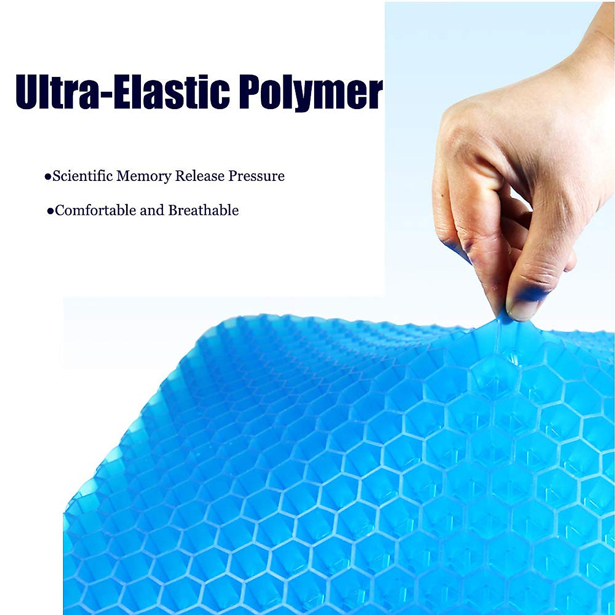 LovezZ Multi-Functional Gel Cushion, Cool and Breathable, high-Elastic Chair seat Support Cushion, Relieve Hip Fatigue