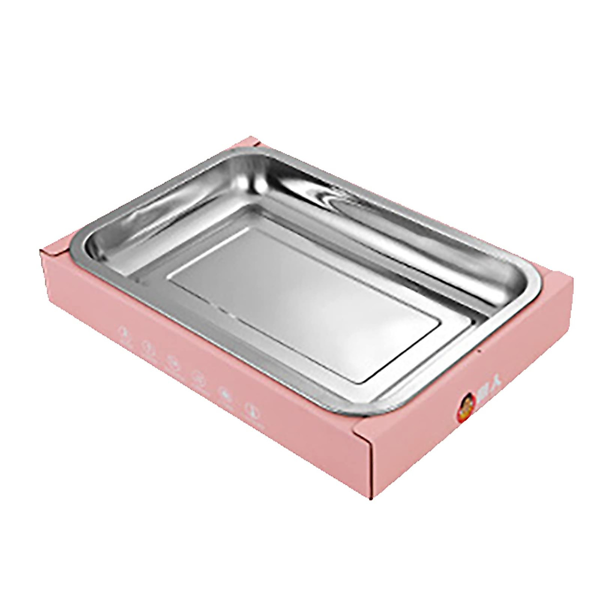 Portable and Compact Disposable Charcoal Grill - Detachable Stainless Steel BBQ Smoker Grill for Outdoor Camping(Pink)