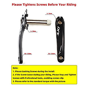 CYSKY Bike Crank Arm Set Mountain Bike Crank Arm Set 170mm 104 BCD with Bottom Bracket Kit and Chainring Bolts for MTB BMX Road Bicyle, Compatible with Shimano, FSA, Gaint (Black)