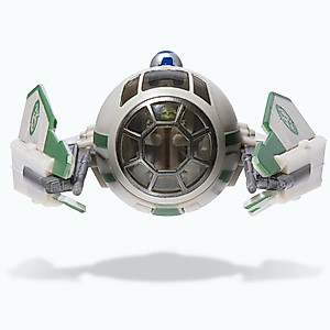 Star Wars Micro Galaxy Squadron Yoda's Jedi Starfighter 8cm Light Armour Class Ship with 1" Yoda and R2-D2 Micro Figures