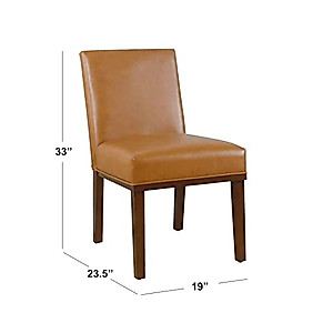 HomePop Kolbe Dining Chair - Carmel Faux Leather (Single Pack)