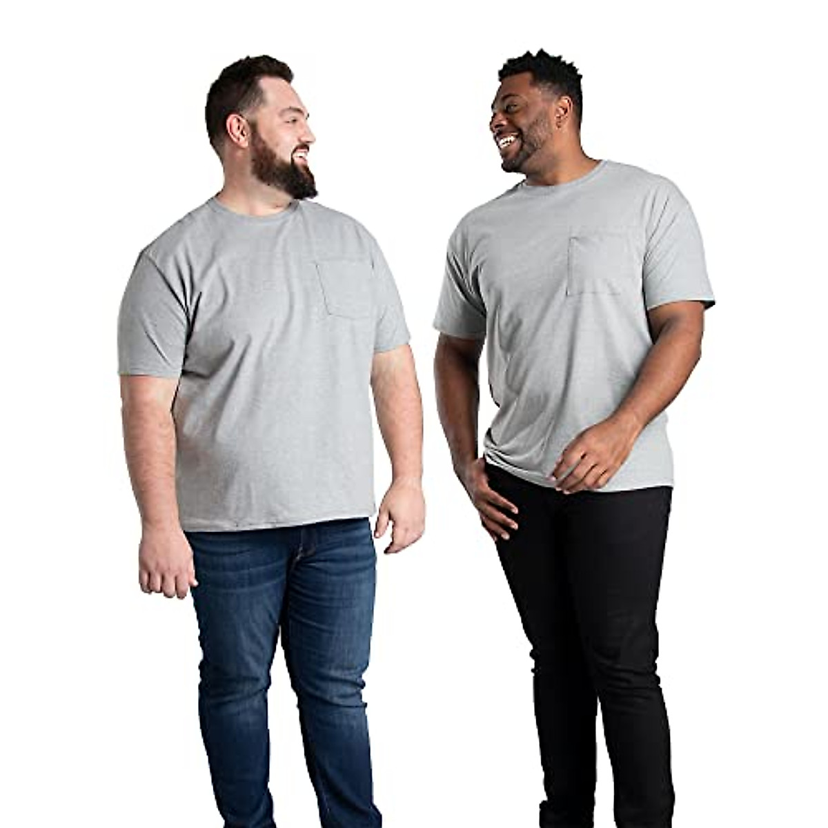 Fruit of the Loom Men's Tall Eversoft Cotton Short Sleeve T Shirts, Breathable & Moisture Wicking with Odor Control, Black Ink, XX-Large Big