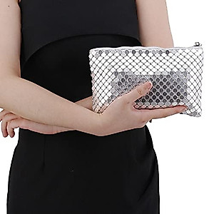 jascaela Women's Evening Clutch Zipper Small Purse Banquet Evening Wrist Bag