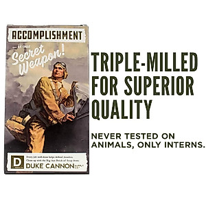 Duke Cannon Supply Co. Big Ass Brick of Soap Bar for Men WWII Collection Smells Like Accomplishment (Bergamot & Black Pepper) Multi-Pack - Superior Grade, Extra Large, All Skin Types, 10 oz (3 Pack)
