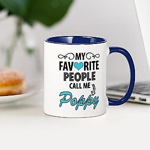 CafePress My Favorite People Call Me Poppy Mugs Ceramic Coffee Mug, Tea Cup 11 oz