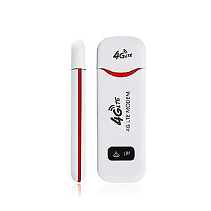 Yoidesu 4G LTE USB Modem,100Mbps Mobile Router,Network Hotspot,3G 4G Modem,Router,Support LTE B1/B3/B7/B8/B20 SIM/USIM FDD,WCDMA,TF Slot up to 32GB,Portable