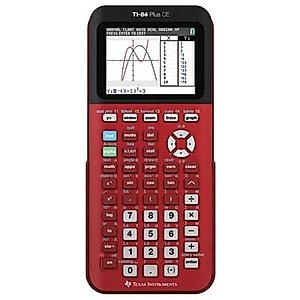 Texas Instruments 84 Plus CE Graphing Calculator - Red