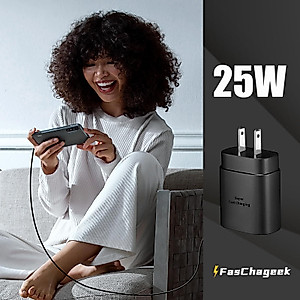 USB C Fast Charger for Samsung 25W Android Phone Charger 2 Pack Wall Charger Block with 6.6Ft Fast Charging Cable for Samsung Galaxy S23 Ultra, S23+/S23/S22/S21/S20/Note 20/Note 10