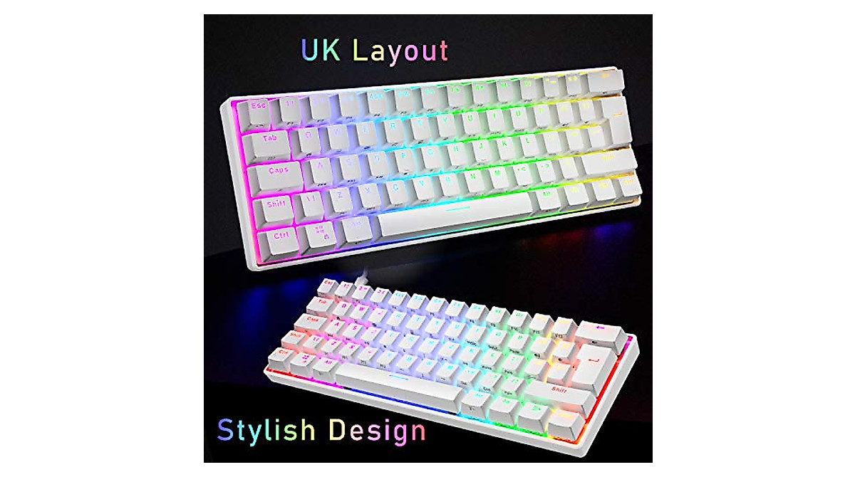 UK Layout 60% Mechanical Gaming Keyboard - RGB Backlit
