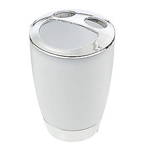 JNSM Products LLC 6 Item Bathroom Set for Toothbrush, Soap, Trash Bin, Tumbler and Toilet Brush