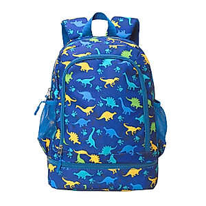 Kids Backpacks for Boys and Girls,Cute Lightweight Bookbag Toddler Preschool Backpack with Insulated Lunch Bag Navy