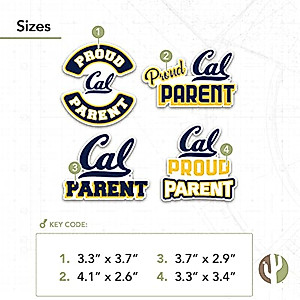 Berkeley University of California Golden Bears Cal UC Sticker Vinyl Decal Laptop Water Bottle Car Scrapbook (Proud Parent Sheet)