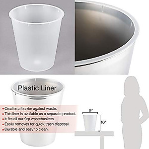 nu steel Rosemont Wastebasket, 9-Quart