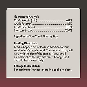 Field+Forest by Kaytee 1st Cut Timothy Hay 90 Ounces