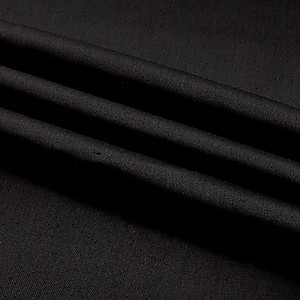 60 Inch Black Poly Cotton Broadcloth Fabric - by The Yard